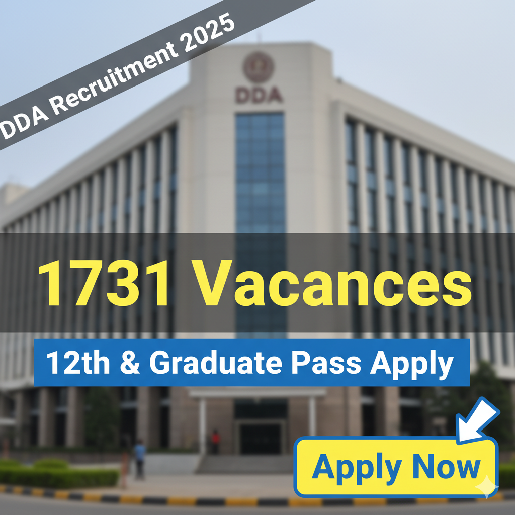 DDA Recruitment 2025 for 1732 Post- Answer Key - SARKARI JOB HUBS